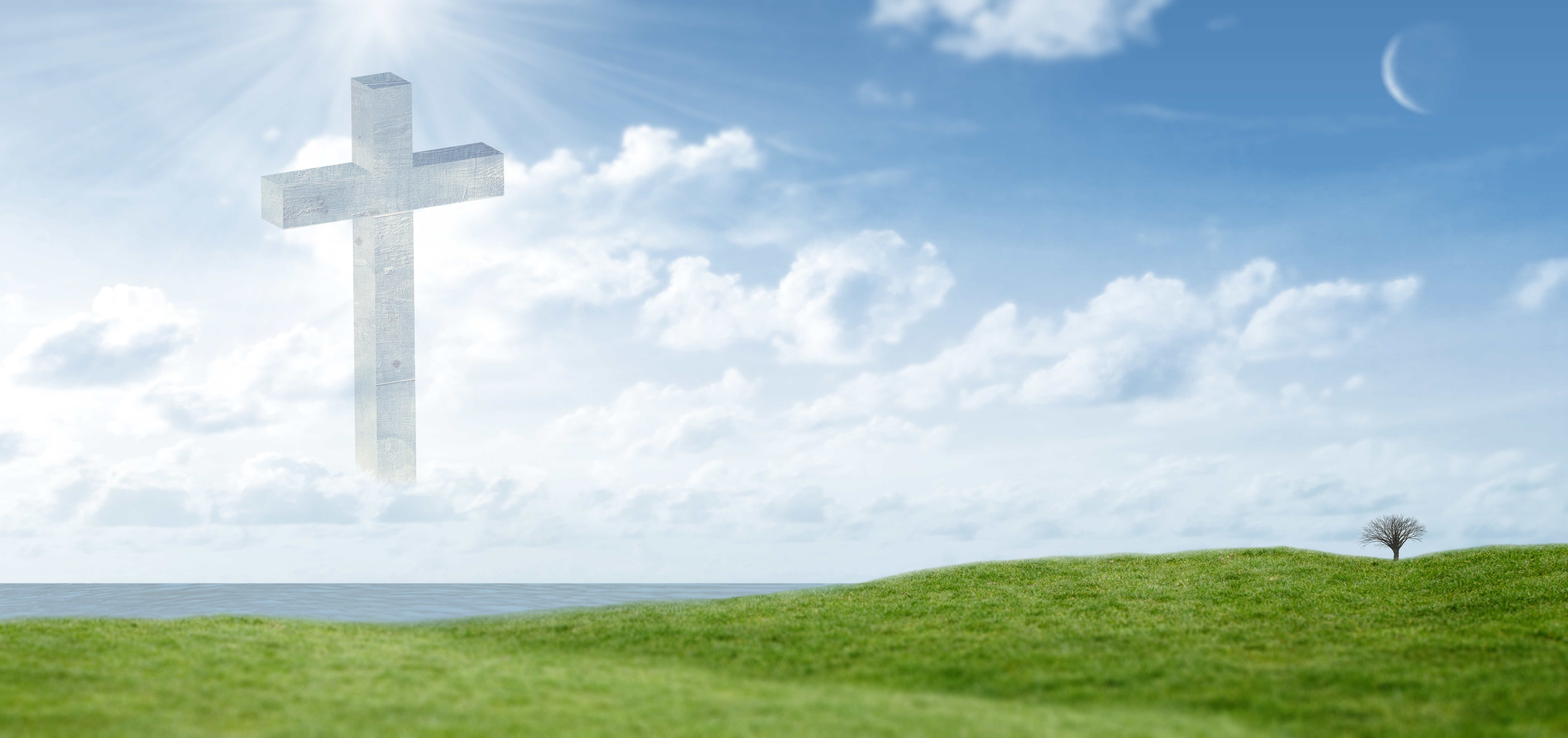Cross against sky - White - Colours | Wonder Wall
